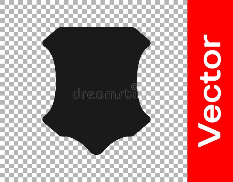 Black Leather Icon Isolated on Transparent Background. Vector Stock ...