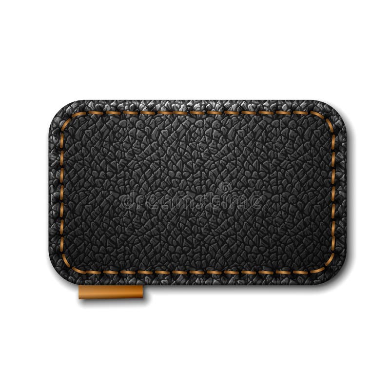 Vector leather label stock vector. Illustration of fashion - 7885609