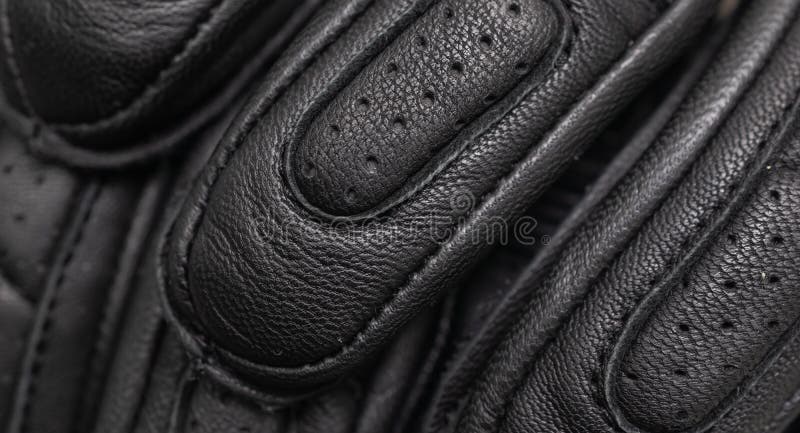 Black Leather Motorcycle Gloves. Background or Texture Stock Photo ...