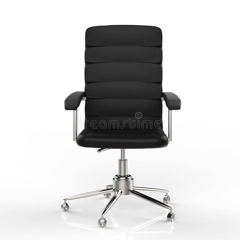 Leather Office Chair - Top Front View Stock Illustration - Illustration ...