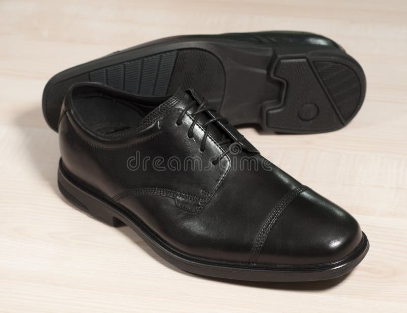 Black Leather Shoes stock photo. Image of polite, shoe - 21458788