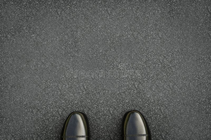Asphalt Road Top View with White and Yellow Lines Stock Photo - Image ...