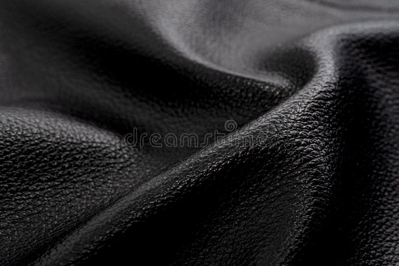 Black Leather Texture. Abstract Background of Dark Leather with Small ...