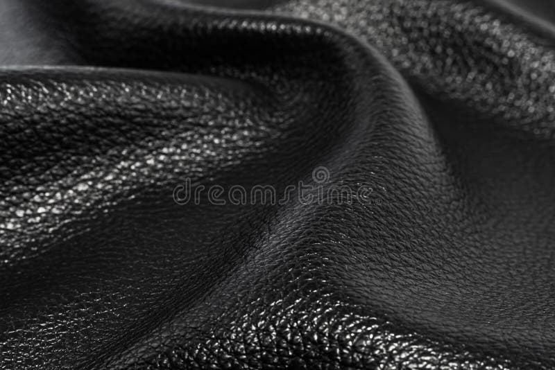 Black Leather Texture. Abstract Background of Dark Leather with Small ...
