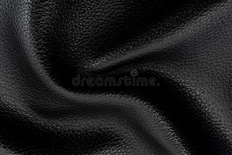 Black Leather Texture. Abstract Background of Dark Leather with Small ...
