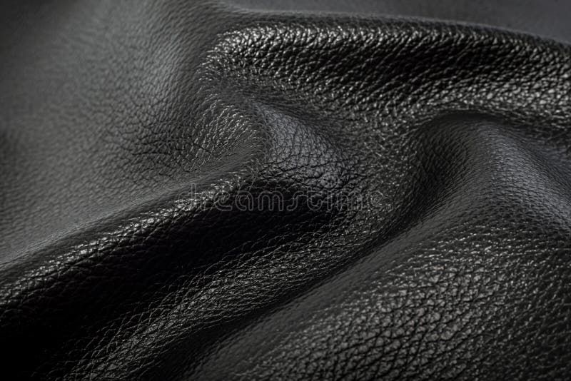 Black Leather Texture. Abstract Background of Dark Leather with Small ...