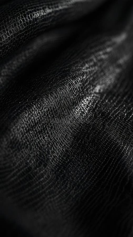 Black Leather Texture Background Waves Smoothly and Elegantly with ...