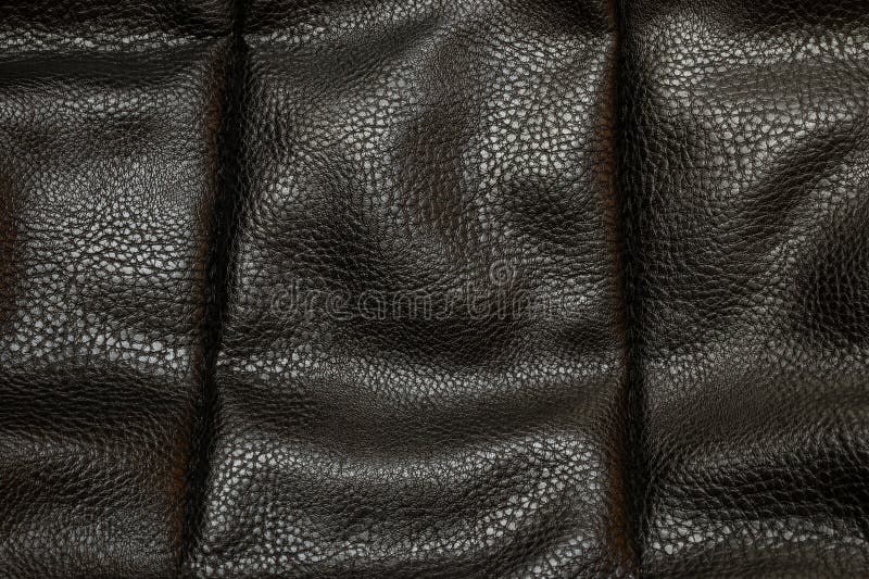 Black Leather Texture with a Characteristic Grain Pattern and Surface ...
