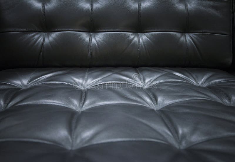 Black Leather Texture Pattern on Interior Furniture Stock Photo - Image ...