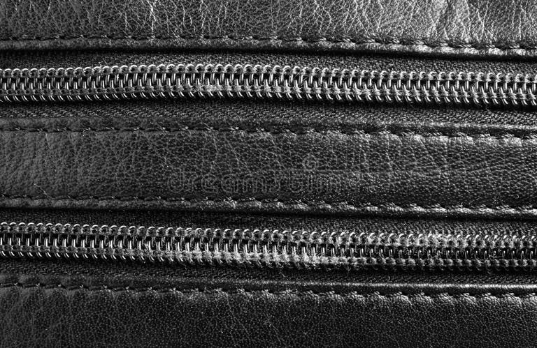 Black Leather Texture with Zips Stock Photo - Image of black, bright ...