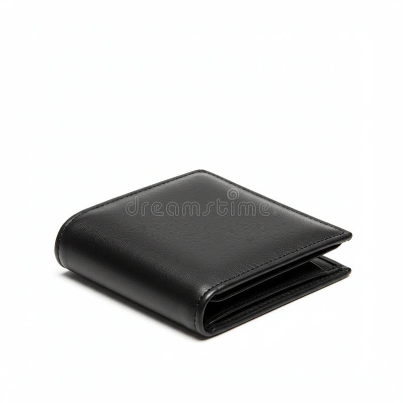 Black Leather Wallet with a Smooth Texture and a Folded Design. the ...