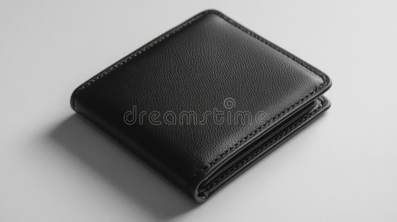 Black Leather Wallet on White Background Stock Illustration ...