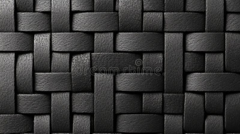 Black Leather Woven Pattern Texture Background Stock Illustration ...