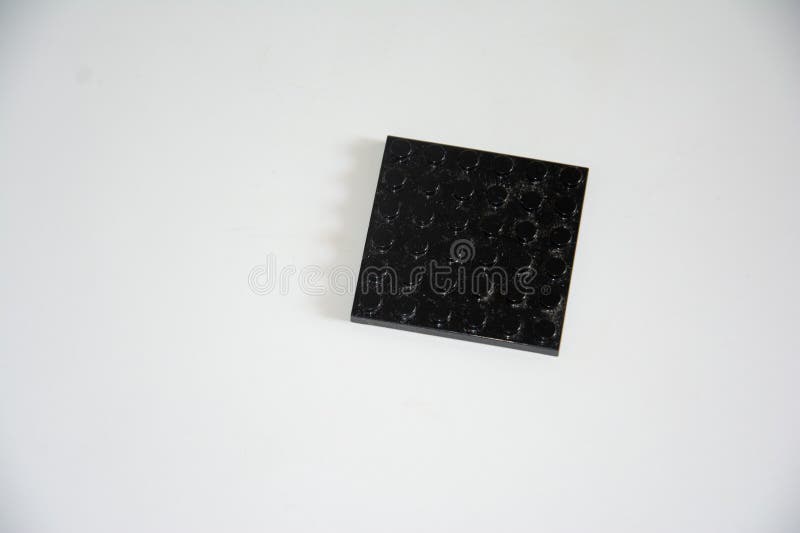 Black LEGO Base Placed on a Pure White Background, with Clear Texture ...