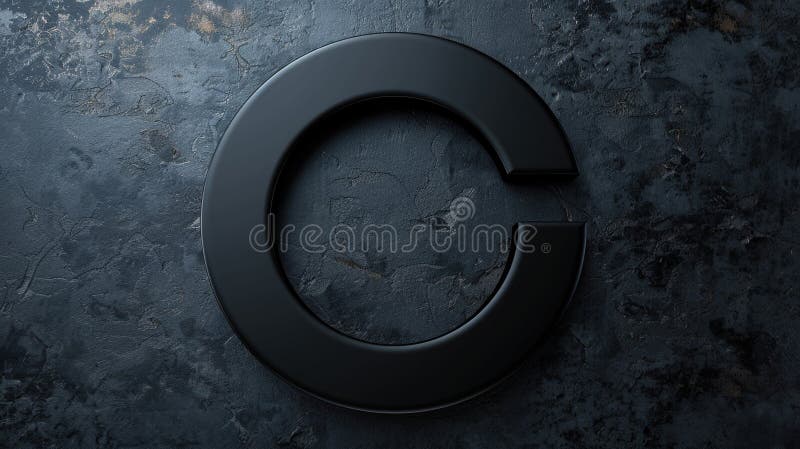 Black Letter C Close-up Shot, Suitable for Educational Materials Stock ...