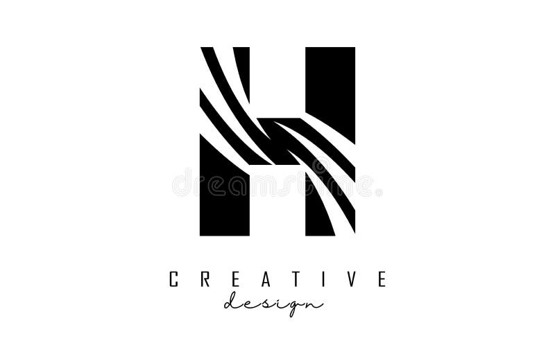 Black C Letter Logo Concept. Creative Minimal Monochrome Monogram with ...