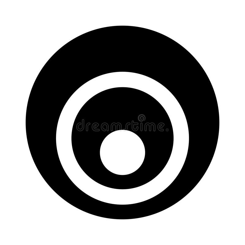 Black Letter O Icon with Nested Circles Stock Vector - Illustration of ...
