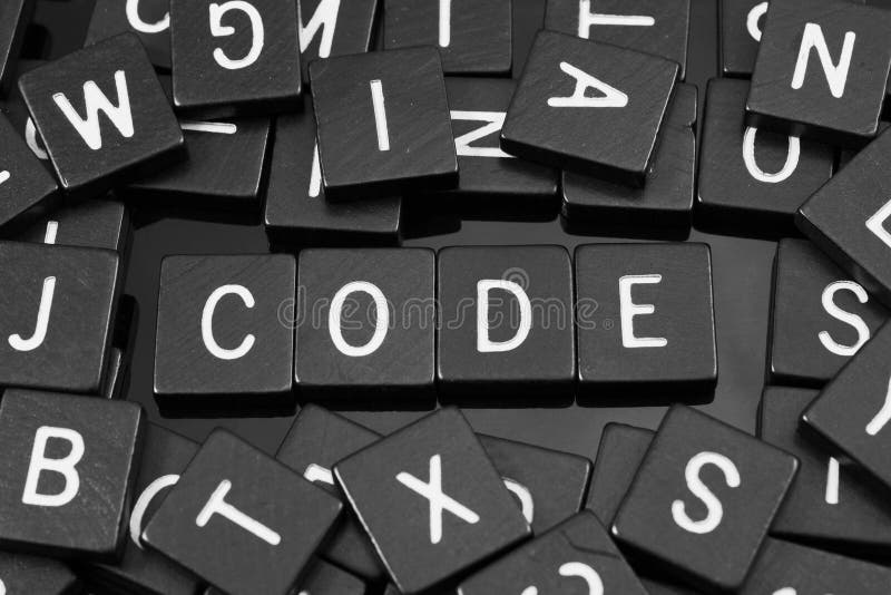 Black Letter Tiles Spelling the Word & X22;code& X22; Stock Photo ...
