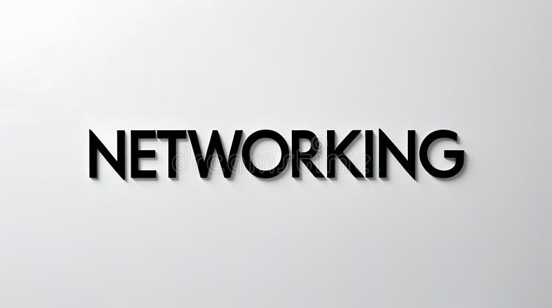 Black Lettering Spelling Networking with Shadow Effect on a Light ...