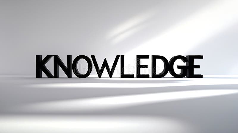 Black Letters Spelling Knowledge Casting Shadows on a Simple Surface Stock Photo - Image of word ...