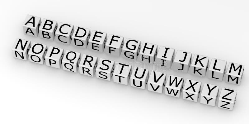 Alphabetical boxes eps stock illustration. Illustration of blocks ...