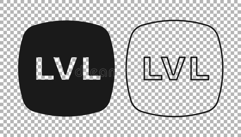 Black Level Game Icon Isolated on Transparent Background. Vector Stock ...