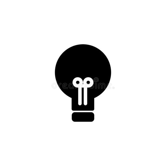 Bulb Icon. Light Icon. Idea, Inspiration, Glow Icon. Black Fill Colour ...