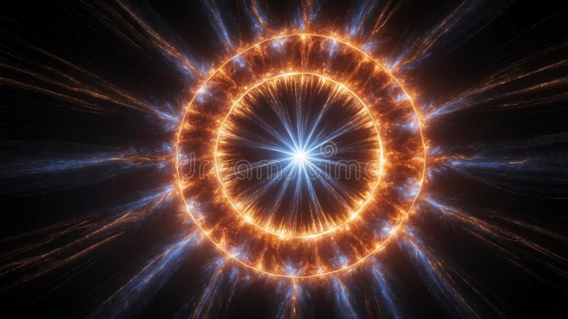Black Light Center Radial Explosion Isolated in White Ai Generated ...