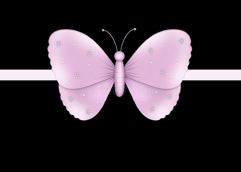 Black with Light Purple Butterfly Card Background Stock Illustration ...