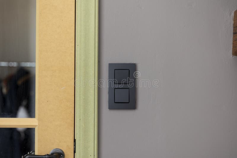 Black Light Switch in the House Stock Photo - Image of interior ...