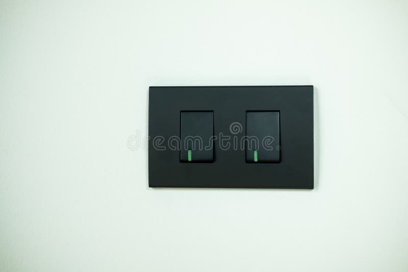 Black Light Switch on White Background Stock Image - Image of ...