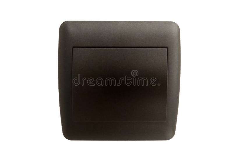 Black Light Switch on a White Background. Room Switch. Stock Photo ...