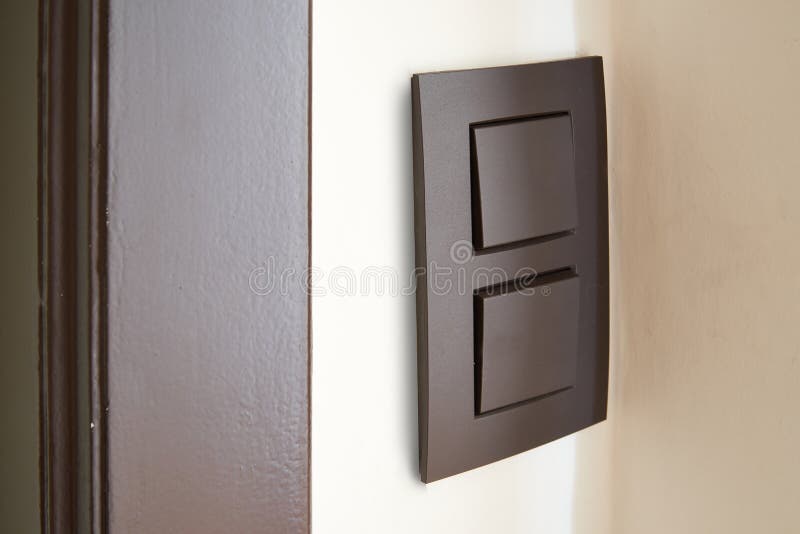 Black Light Switch on White Wall Stock Photo - Image of display, symbol ...