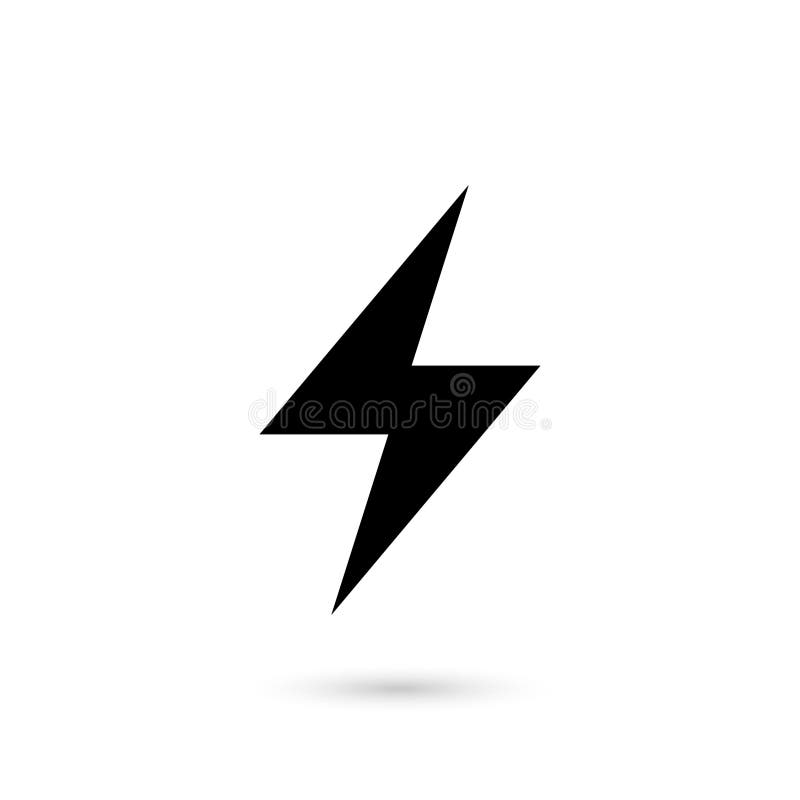 Set of Black Lightning Icon Stock Vector - Illustration of abstract ...