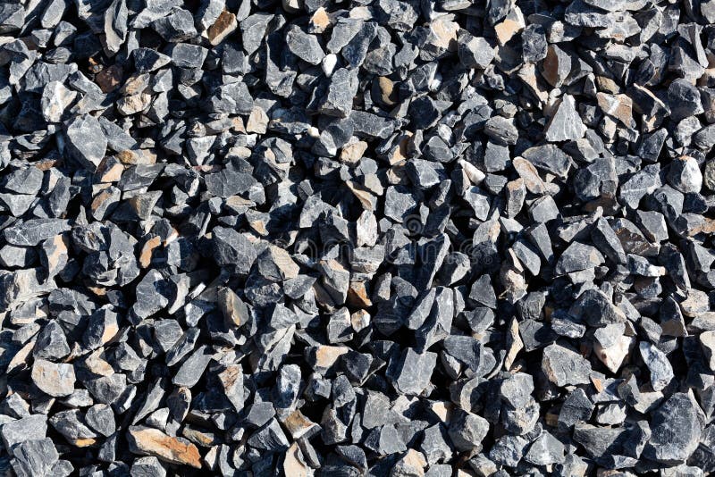 Black Limestone Rubbles for Construction Stock Photo - Image of ...