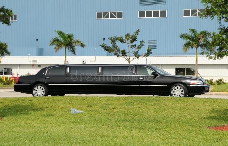 Driver Waiting and Standing Next To the Black Limousine Stock Photo ...