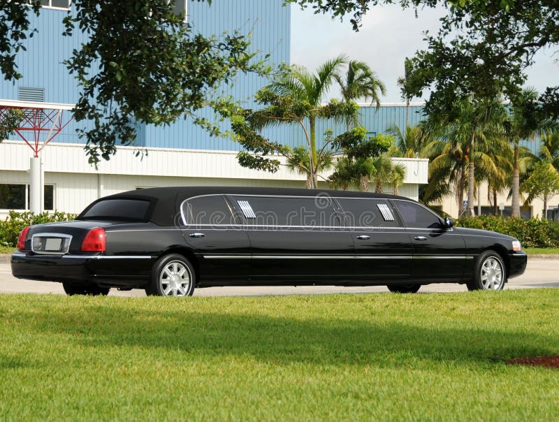 Black limo stock photo. Image of transport, black, long - 9955442