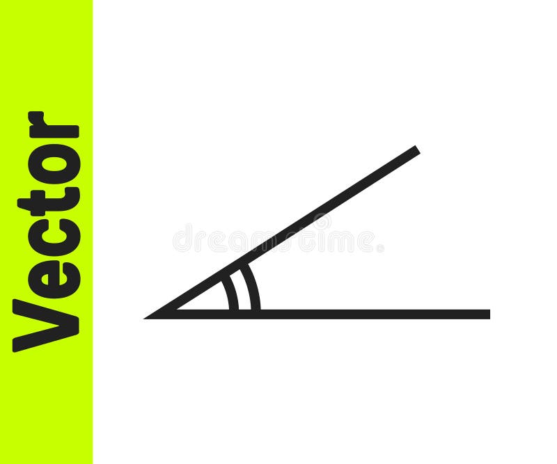 Acute Angle Of 45 Degrees Outline Vector Icon. Thin Line Black Acute ...