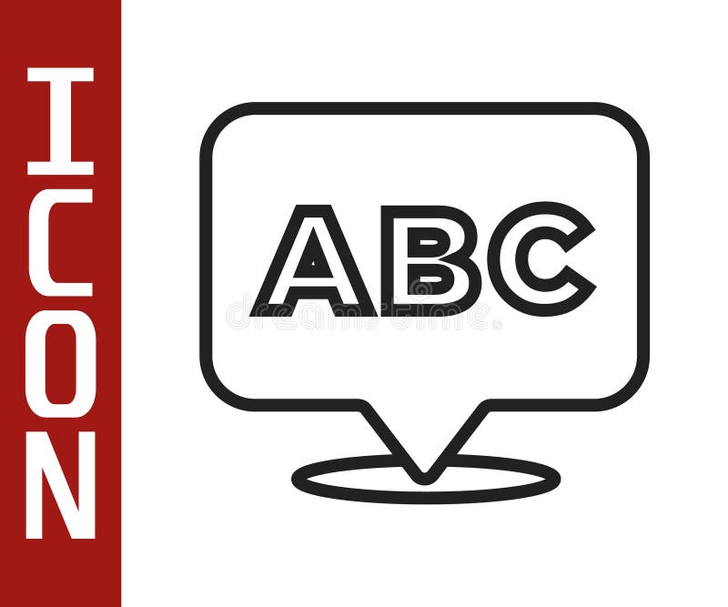 Black Line Alphabet Icon Isolated on White Background. Vector Stock ...