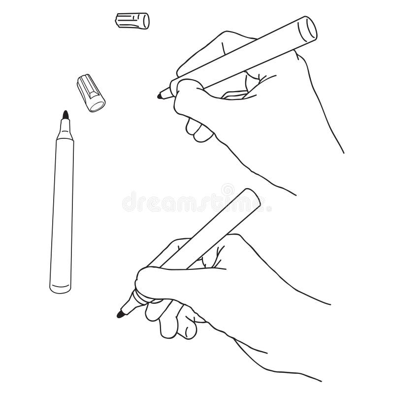 Marker Write School Utensil Stock Vector - Illustration of line, ruler ...