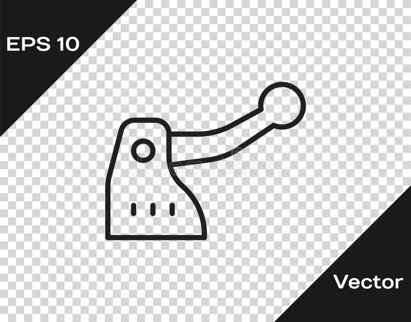 Black Line Bicycle Brake Icon Isolated on Transparent Background ...