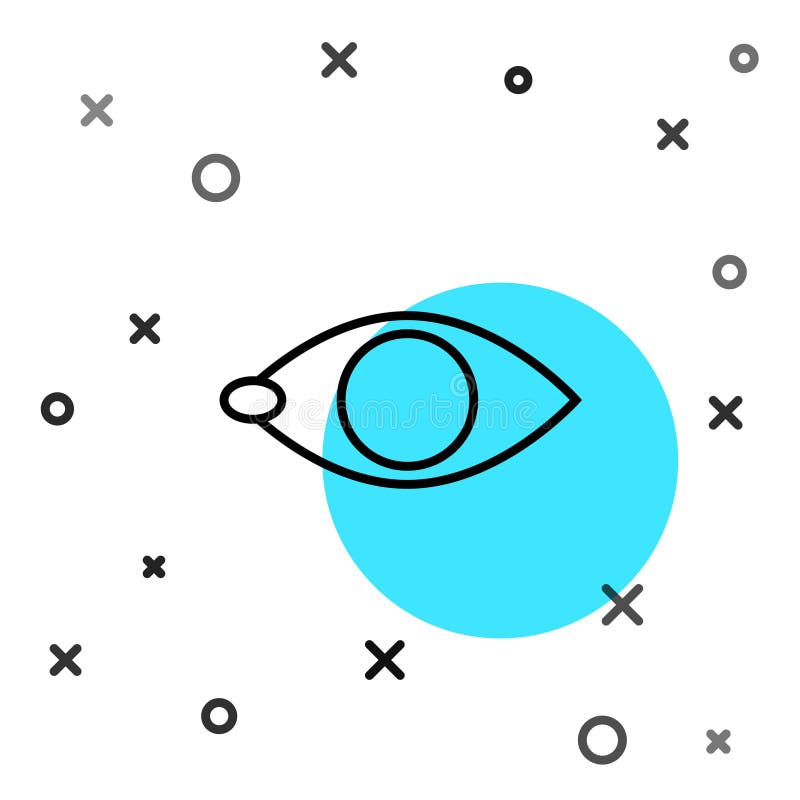 Black Line Blindness Icon Isolated On White Background. Blind Sign ...