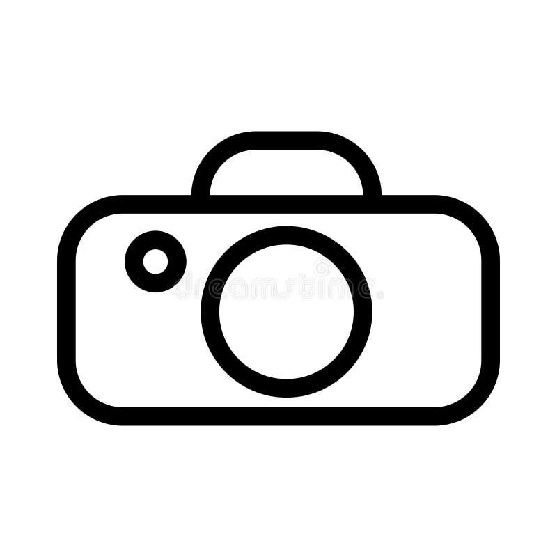 Black Line Camera Icon To Create a Portfolio, Apps Icon, Web Icon and ...