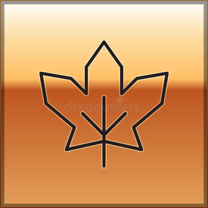 Gold Maple Leaf Line Stock Illustrations – 933 Gold Maple Leaf Line ...