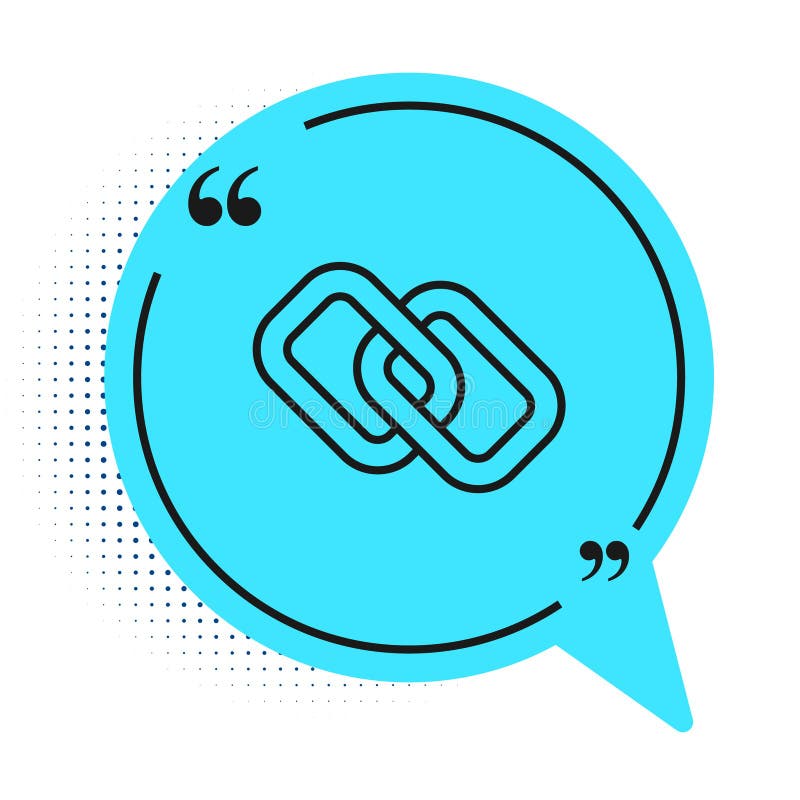 Black Line Chain Link Icon Isolated on White Background. Link Single ...