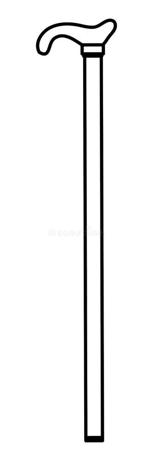 Black line classic cane stock illustration. Illustration of model ...