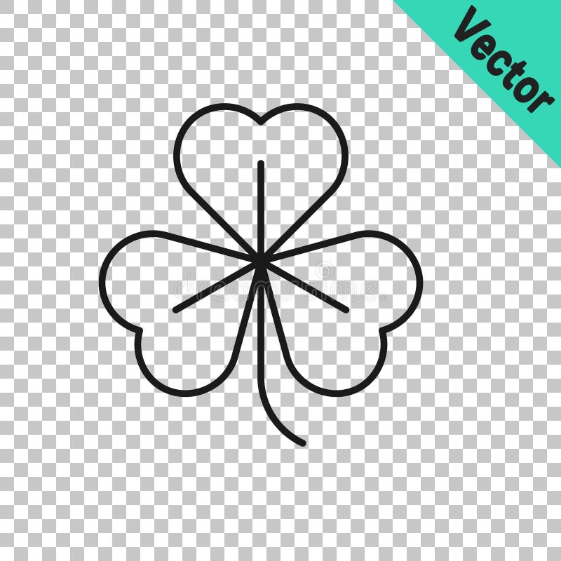 4 Leaf Clover Transparent Vector Icon Stock Illustrations – 17 4 Leaf ...