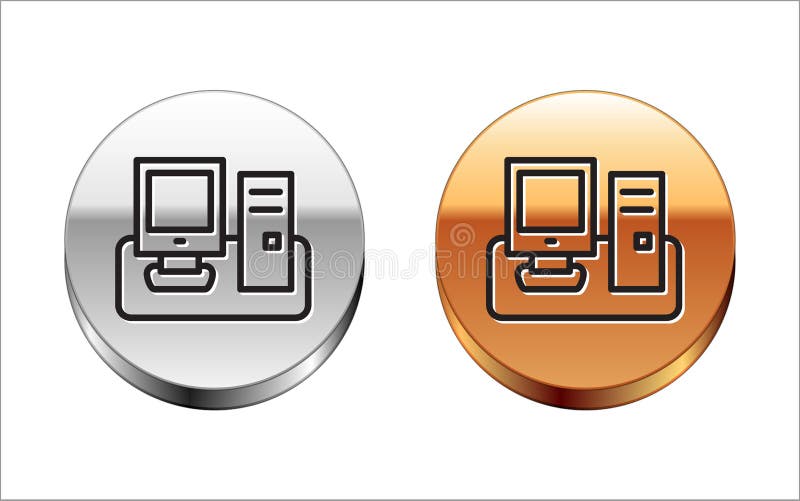 Pc Computer Monitor Keyboard Mouse Stock Illustrations – 7,385 Pc ...