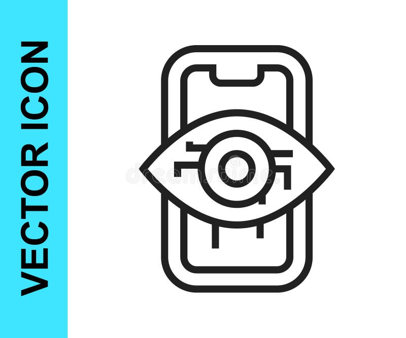 Black Computer Monitor with Cardiogram Icon Isolated on Transparent ...