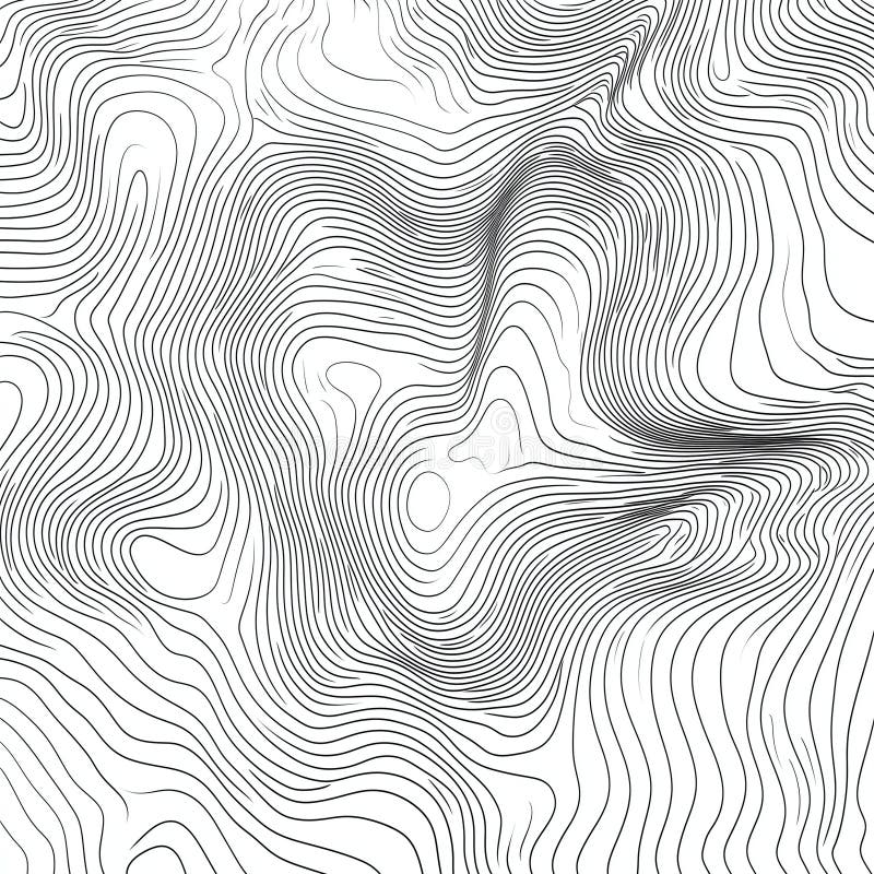 Black Line Curve Pattern - Vector Minimalist Design for Clean and ...